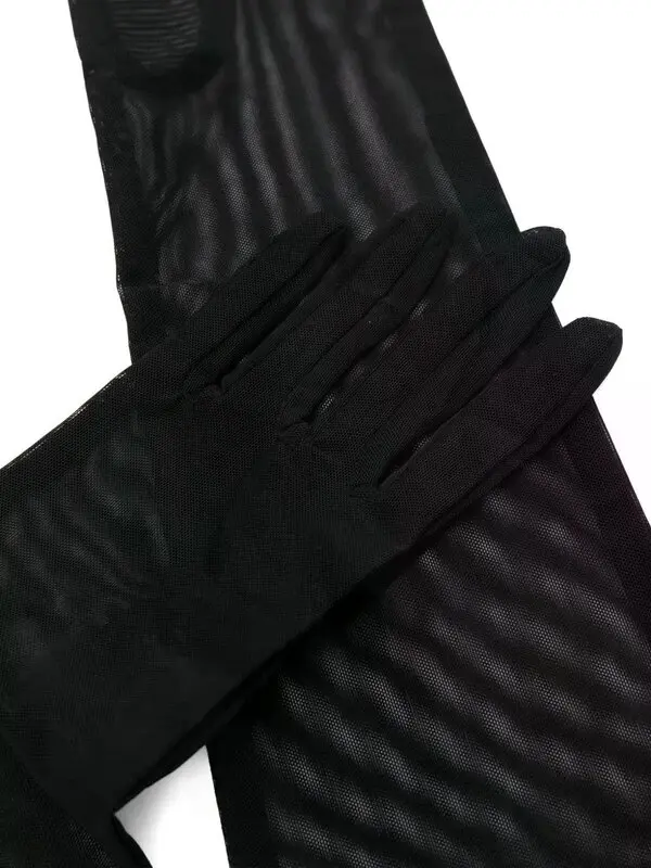 IOANA CIOLACU Long-length Mesh Gloves - Black