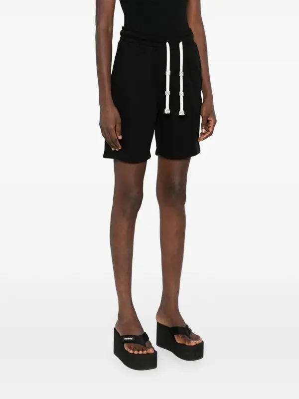 LOULOU Crystal-embellished Track Shorts
