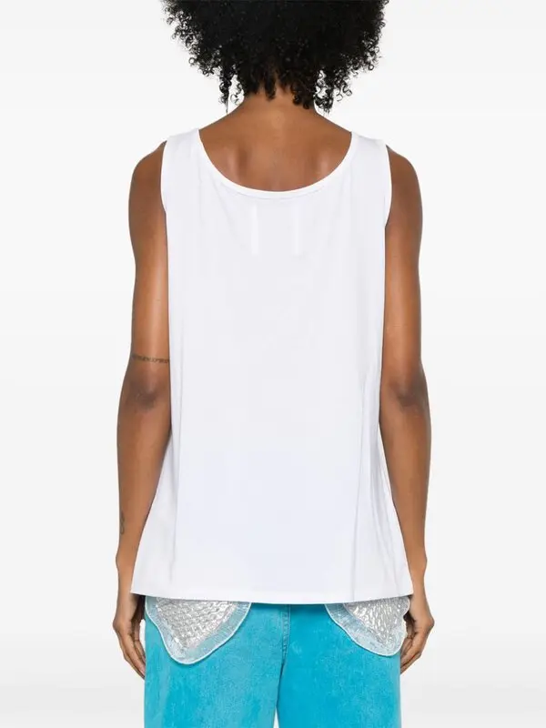 LOULOU Crystal-embellished Bow Tank Top