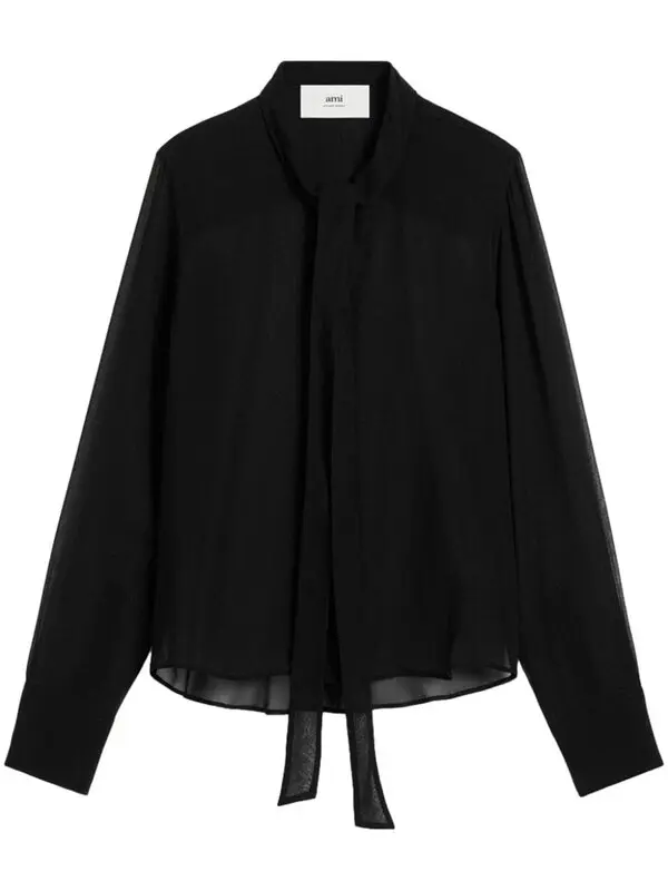 AMI Paris Acot Silk Blouse