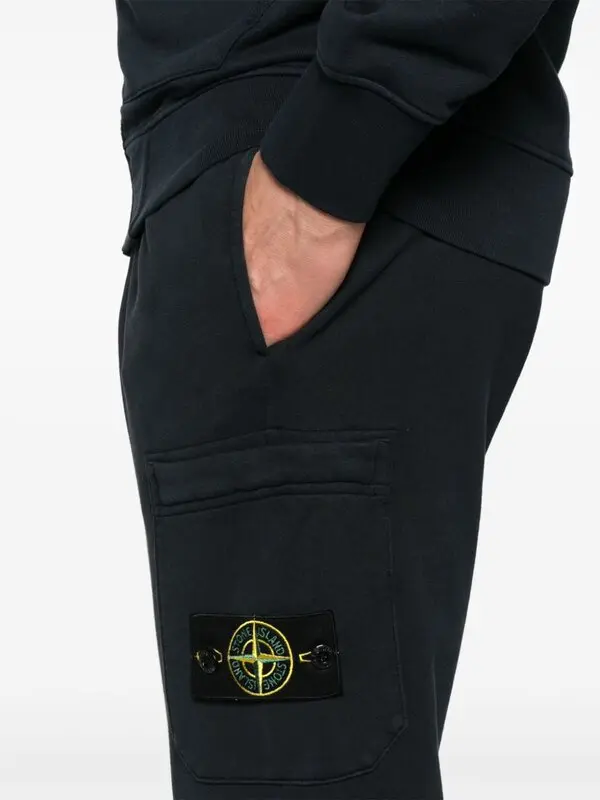 Stone Island Patch-pocket Drawstring Trousers - Blue