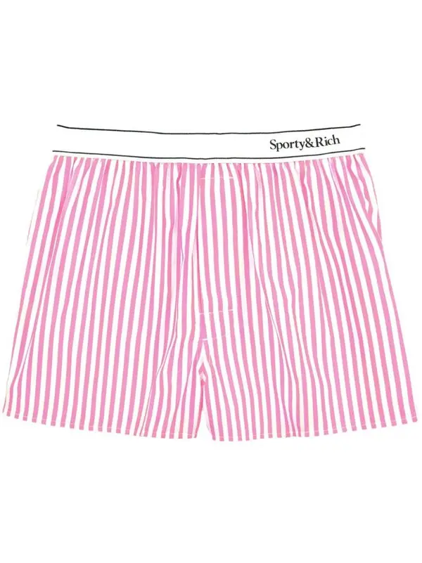 SPORTY & RICH Logo-band Boxer Shorts - Pink