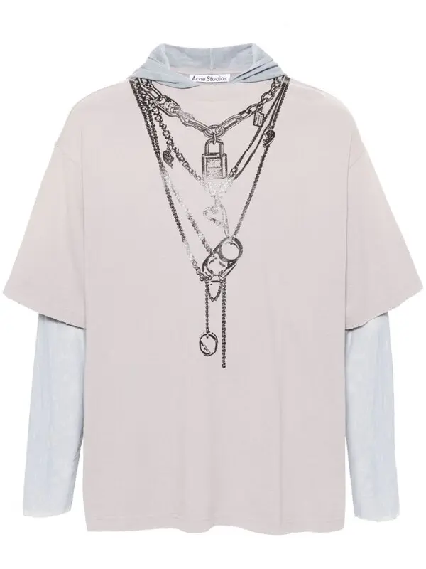 Acne Studios Layered Hooded T-shirt
