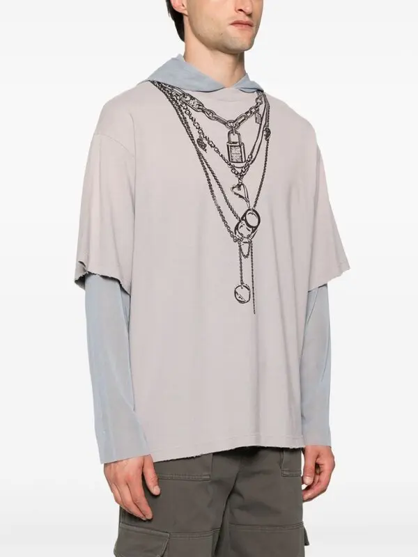 Acne Studios Layered Hooded T-shirt