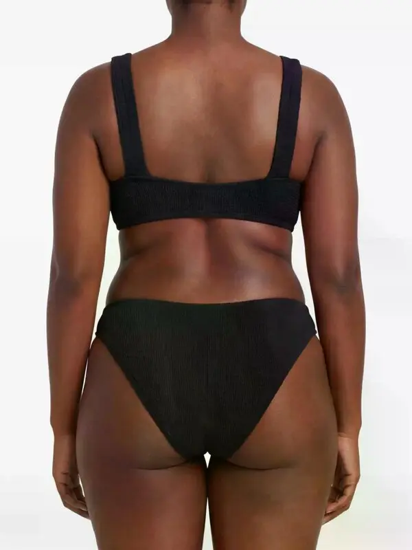 Hunza G Juno Crinkled Two-piece Bikini - Black