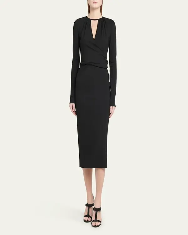 Giorgio Armani Milano Jersey Sheath Dress