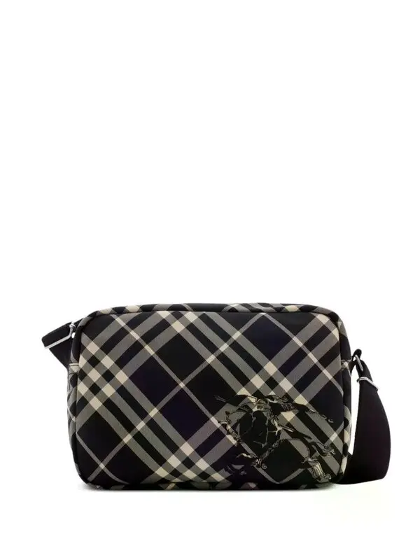 Burberry Checked Crossbody Bag - Black