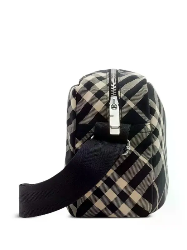 Burberry Checked Crossbody Bag - Black
