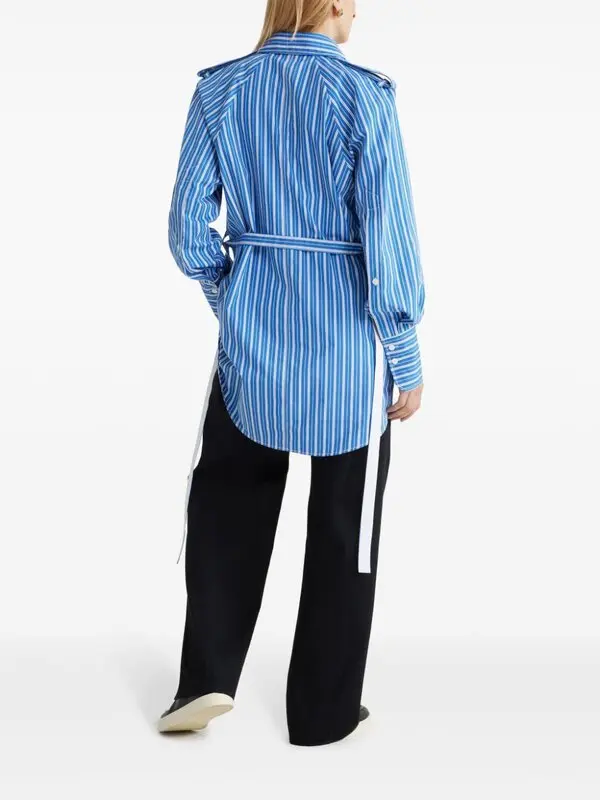 PATOU Striped Mini Shirt Dress