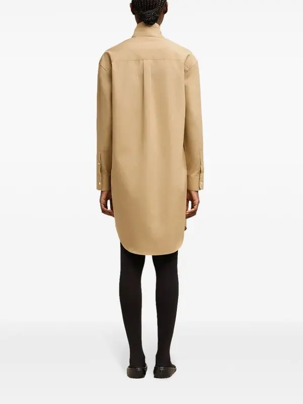 AMI Paris Scarf-collar Cotton Shirt Dress