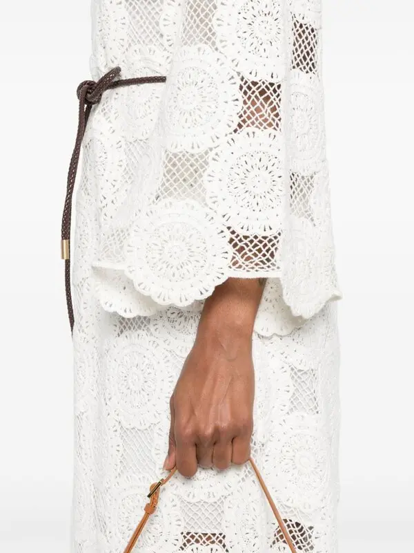 Zimmermann Belted Crochet Midi Dress