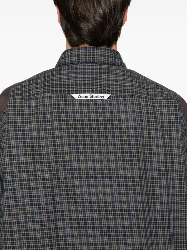 Acne Studios Checked Flannel Shirt - Black | Editorialist