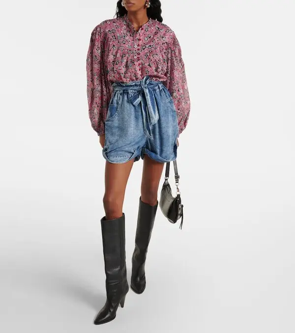 MARANT ETOILE Pierine Denim Shorts - Blue