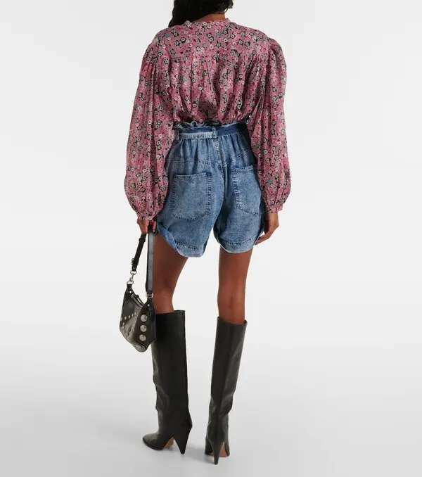 MARANT ETOILE Pierine Denim Shorts - Blue