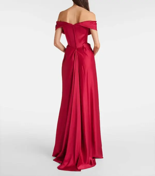 Vivienne Westwood Nova Cocotte Satin Corset Gown - Red | Editorialist