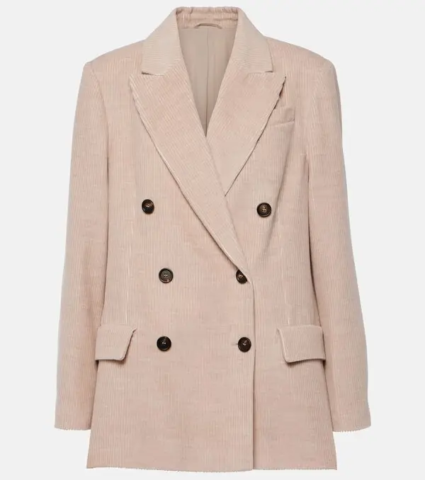 Brunello Cucinelli Double-breasted Blazer - Beige