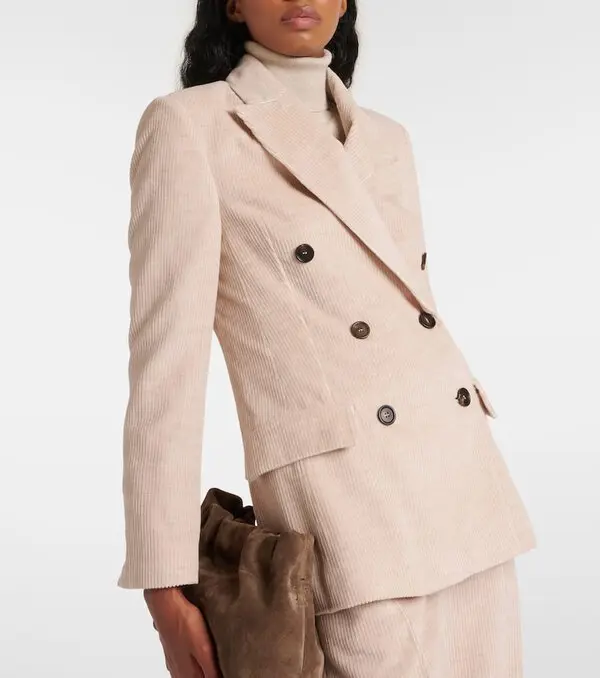 Brunello Cucinelli Double-breasted Blazer - Beige