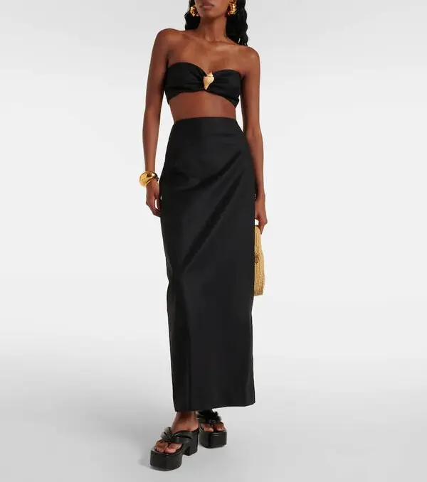 ADRIANA DEGREAS Embellished Bandeau Top