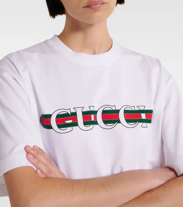 Gucci Logo Cotton T-Shirt - White | Editorialist