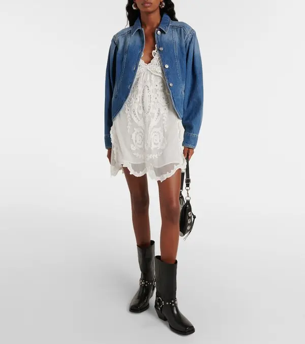 Isabel Marant Étoile Ademe Leather Cowboy Boots - Black