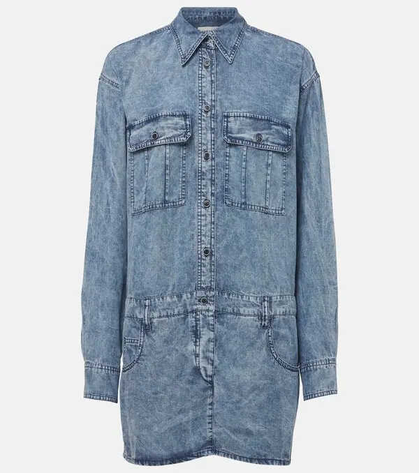 MARANT ETOILE Palvina Shirt Dress - Blue