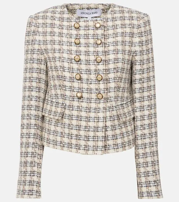 Veronica Beard Bentley Checked Tweed Jacket