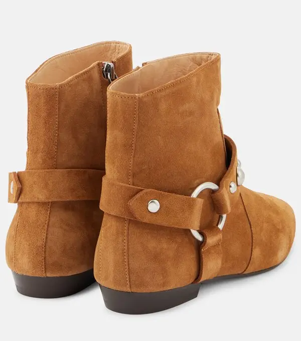 Isabel Marant Étoile Siago Embellished Suede Ankle Boots