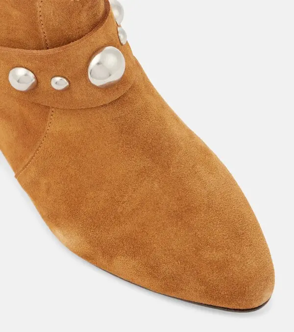 Isabel Marant Étoile Siago Embellished Suede Ankle Boots
