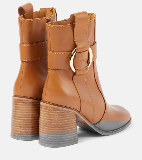 See By Chloé Ring 80 Leather Ankle Boots