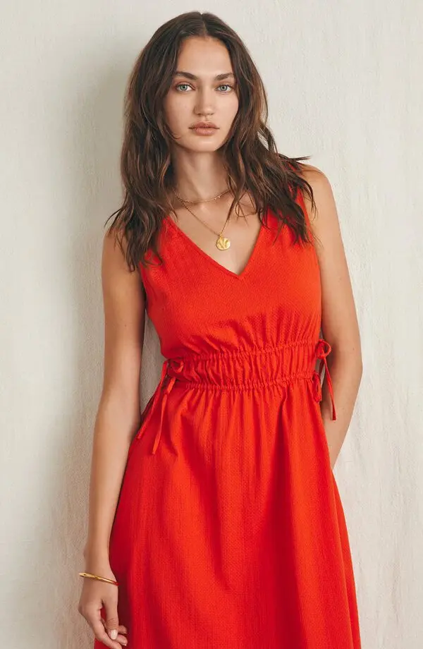 chinese dress ladies Faherty Sunrise Smocked Dress in Maui Tropics main image 1