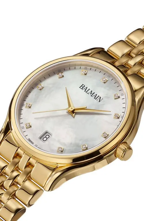 Balmain Watches Balmain Diamond Bracelet Watch Yellow Gold