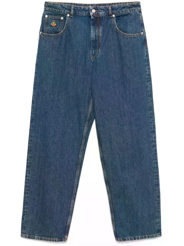 Bally Logo-embroidered Tapered Jeans