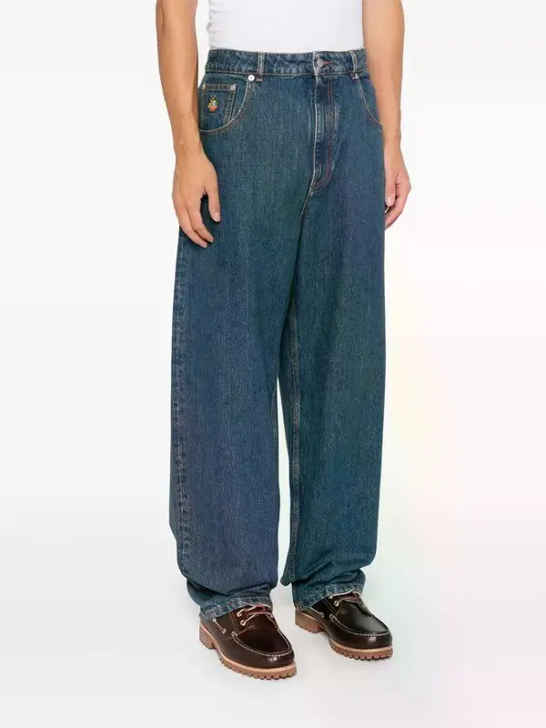 Bally Logo-embroidered Tapered Jeans