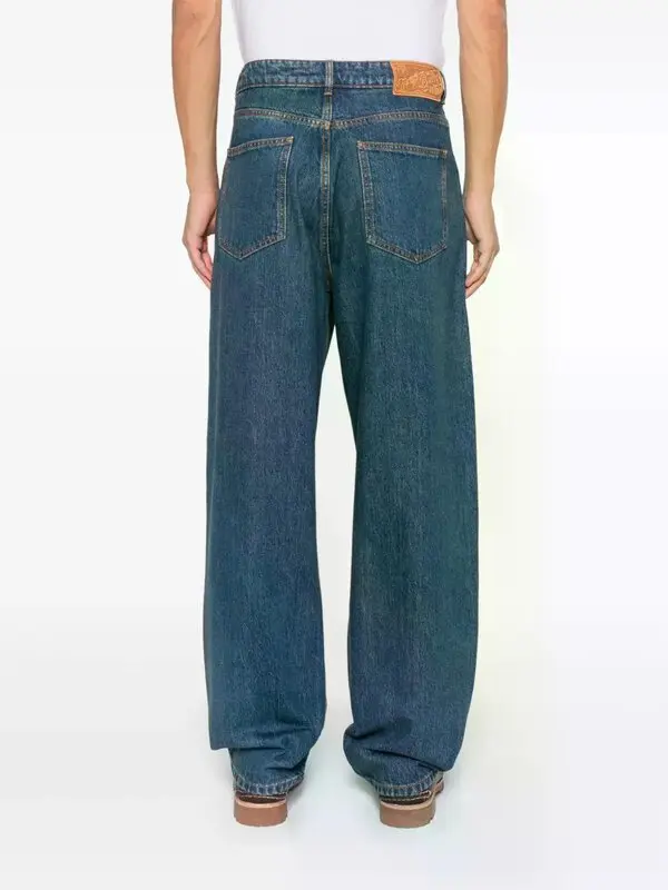 Bally Logo-embroidered Tapered Jeans