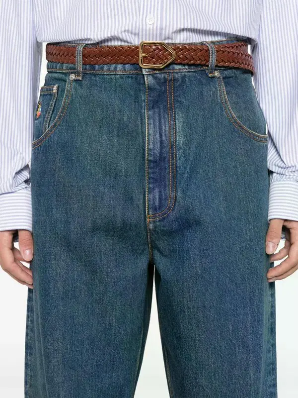 Bally Logo-embroidered Tapered Jeans