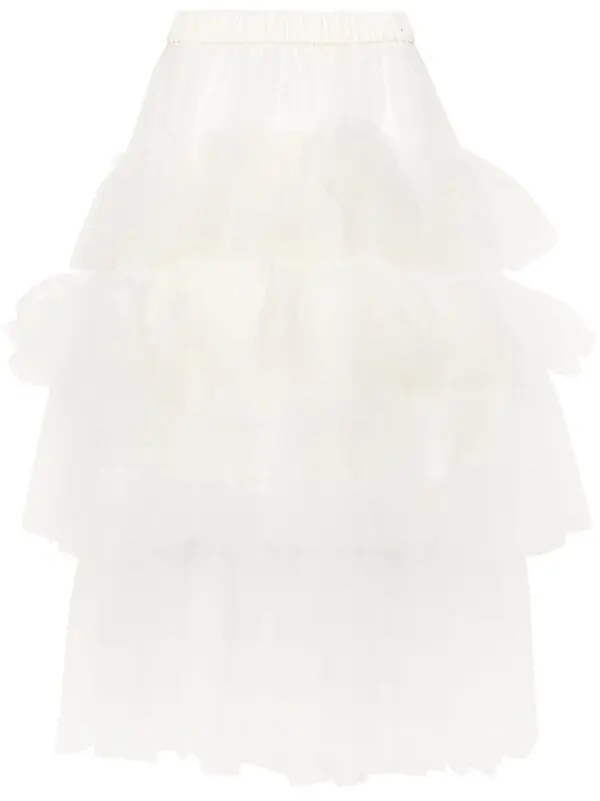 Simone Rocha Tulle Midi Skirt - White