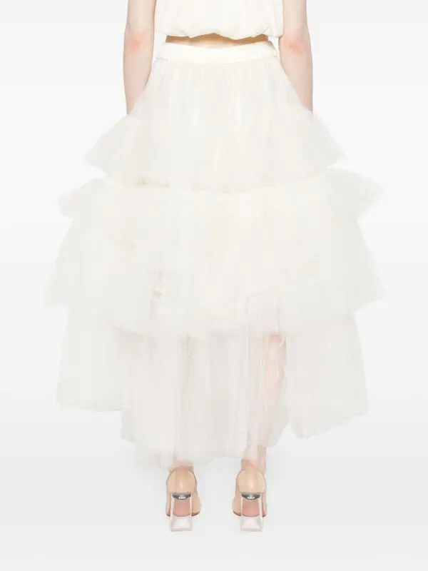 Simone Rocha Tulle Midi Skirt - White