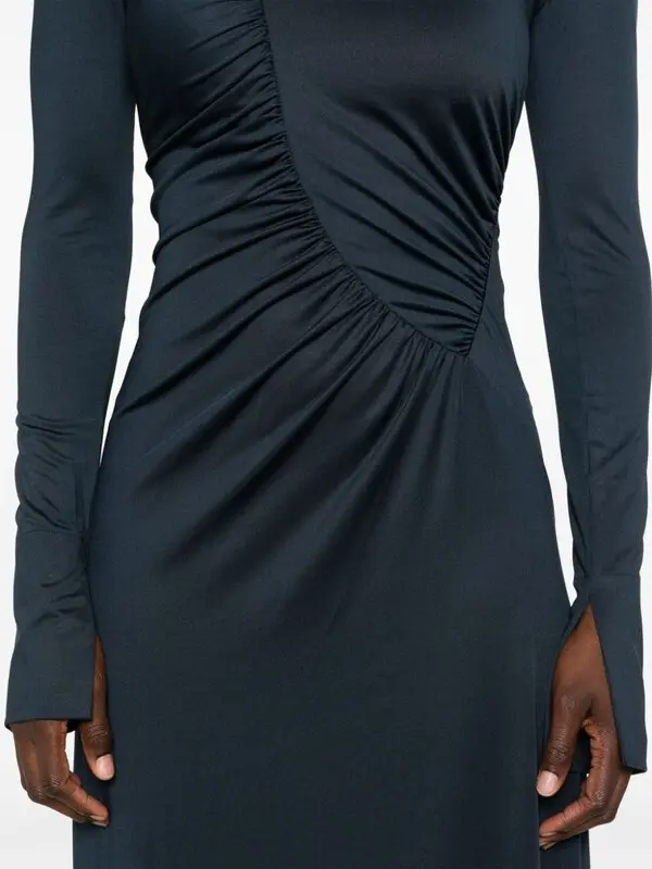 Victoria Beckham Gathered Long-sleeve Gown