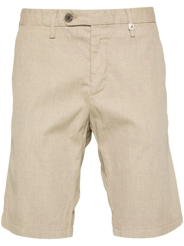 MYTHS Checked Bermuda Shorts - Neutrals