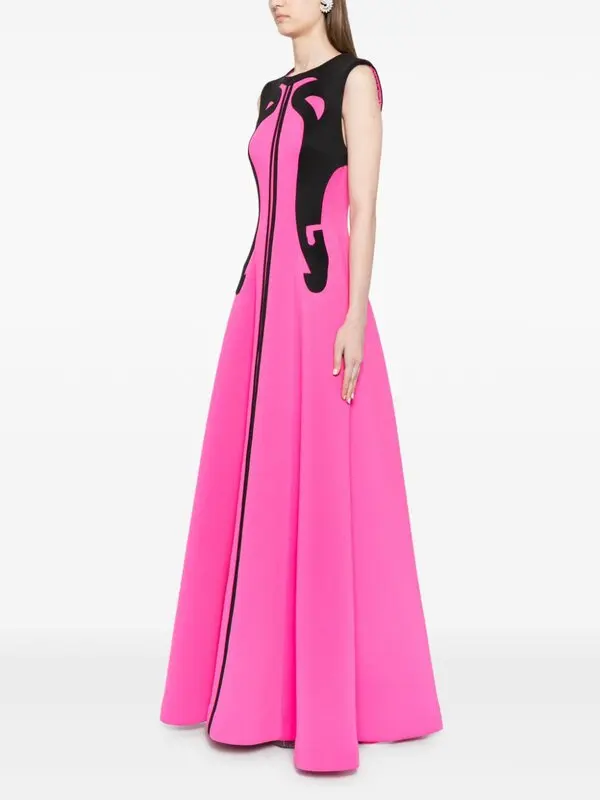 SAIID KOBEISY Panelled Neoprene Gown - Pink