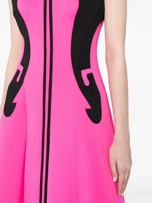 SAIID KOBEISY Panelled Neoprene Gown - Pink