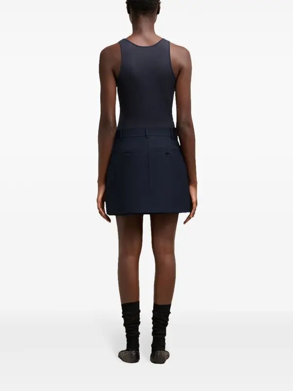 AMI Paris Panelled Mini Skirt - Blue