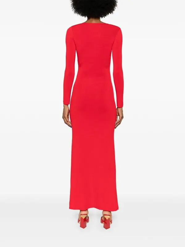 ANA RADU Knitted Maxi Dress - Red