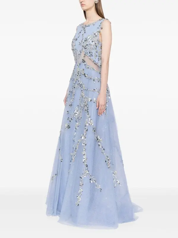 SAIID KOBEISY Sequin-embellished Tulle Gown