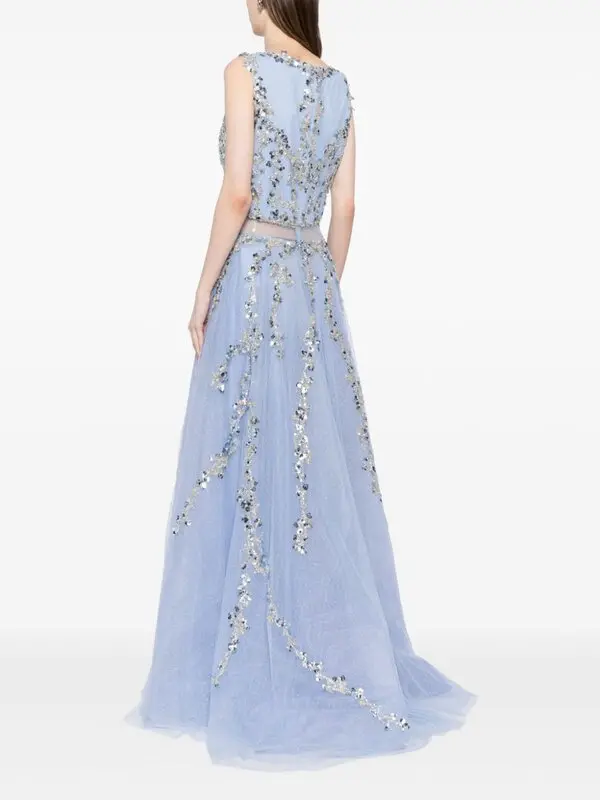 SAIID KOBEISY Sequin-embellished Tulle Gown
