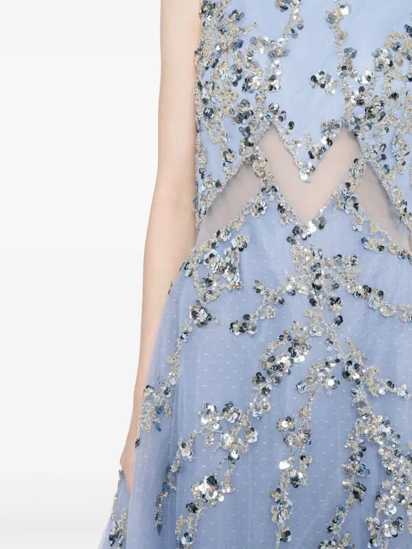 SAIID KOBEISY Sequin-embellished Tulle Gown