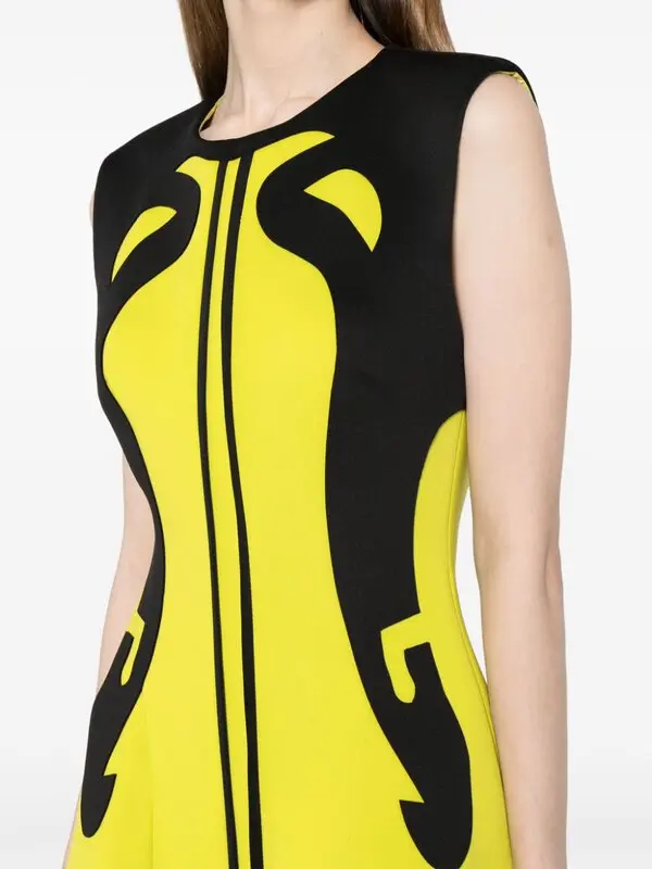 SAIID KOBEISY Panelled Neoprene Gown - Green