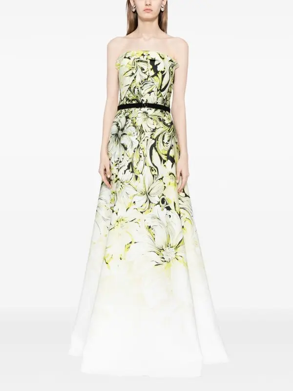 SAIID KOBEISY Floral-print Gown