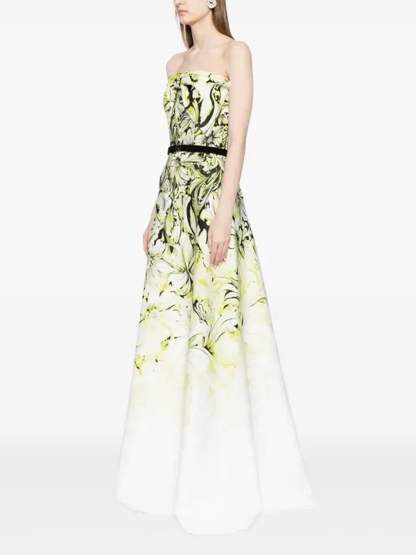 SAIID KOBEISY Floral-print Gown