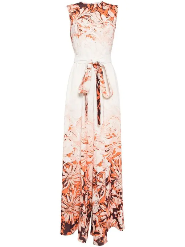 SAIID KOBEISY Floral-print Wide-leg Jumpsuit - White
